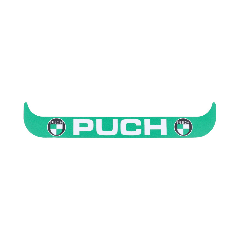 Sticker Plaathouder Breed Puch Logo Groen - JMPB Onderdelen