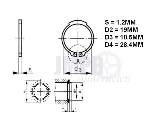 Seegerring As 20MM Din 471 - JMPB Onderdelen