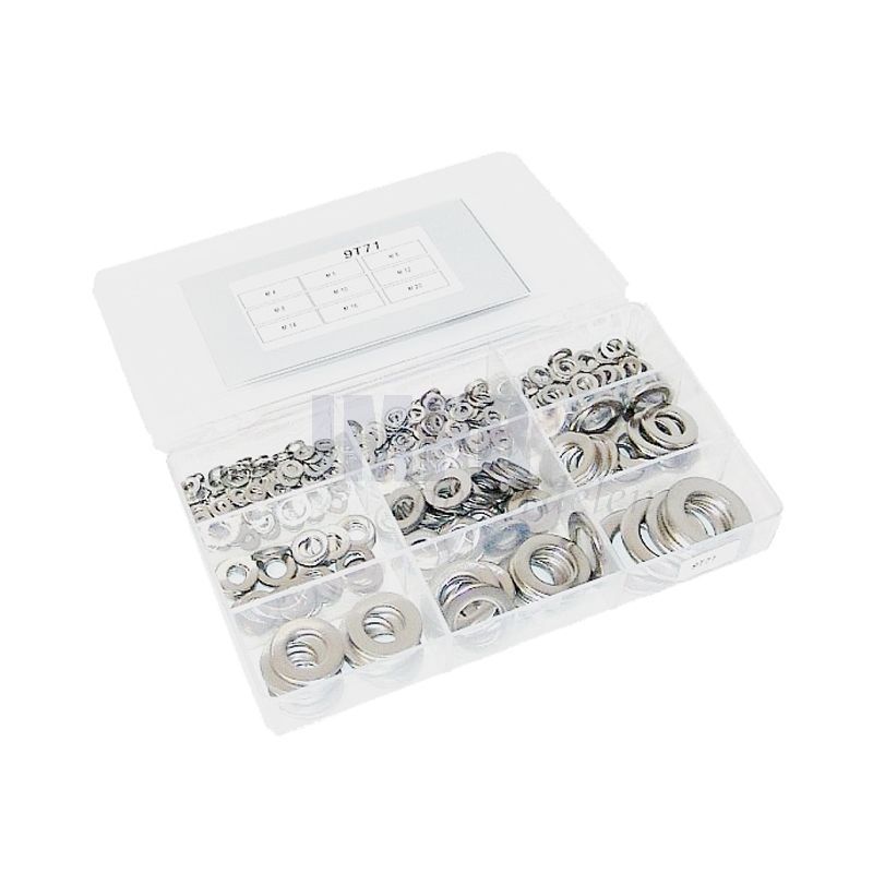 Assortimentset Vlakke Sluitringen RVS DIN 125-1 A - 390 Delig - JMPB Onderdelen